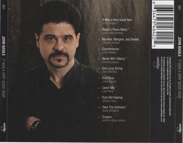 JOHN BASILE - IT WAS A VERY GOOD YEAR - UNDERHILL JAZZ 1 CD – CadNor LTD