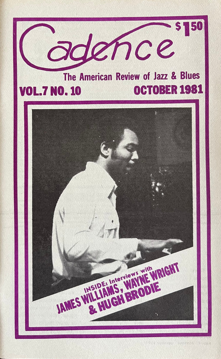 CADENCE back issue - OCTOBER 1981 - JAMES WILLIAMS - WAYNE WRIGHT - HU ...