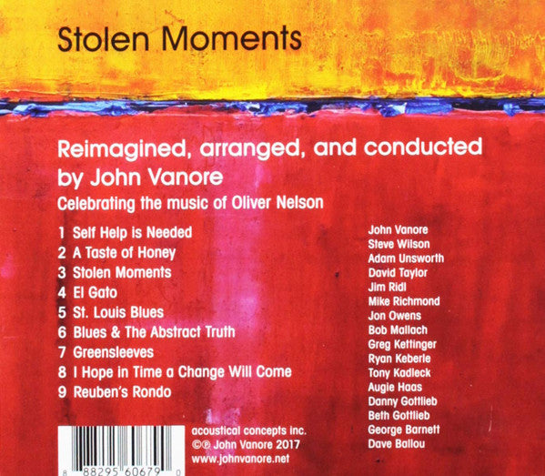 JOHN VANORE - STOLEN MOMENTS - Celebrating OLIVER NELSON - includes ...