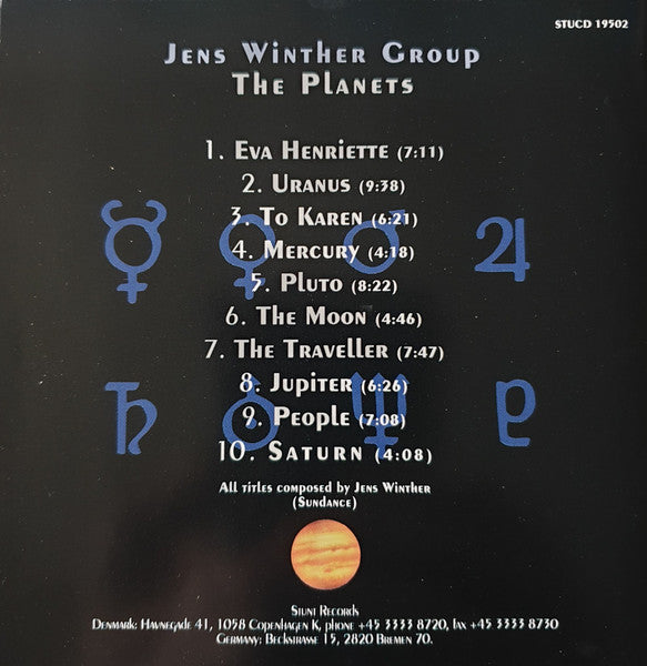 JENS WINTHER - PLANETS - STUNT - 19502 - CD – CadNor LTD
