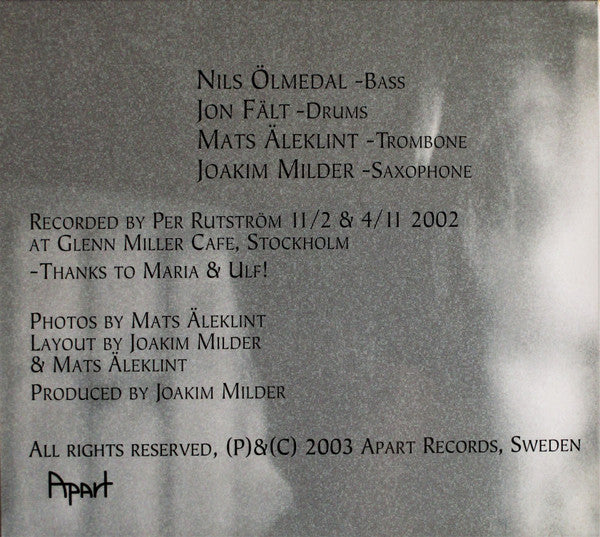 NILS OLMEDAL - JOAKIM MILDER - JON FALT - MATS ALEKLINT - SILENT ROOM ...