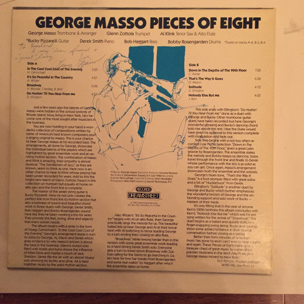 GEORGE MASSO - PIECES OF EIGHT - DREAMSTREET - 108 - LP – CadNor LTD