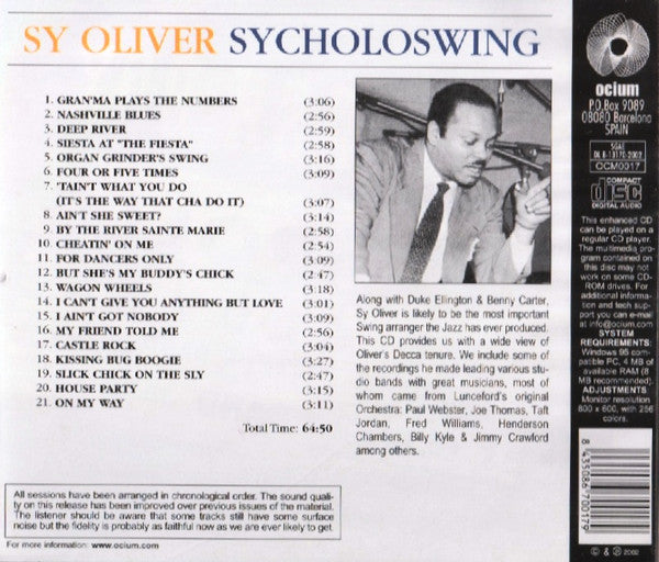 SY OLIVER - SYCYCHOLOSWING - OCIUM - 17 - CD – CadNor LTD