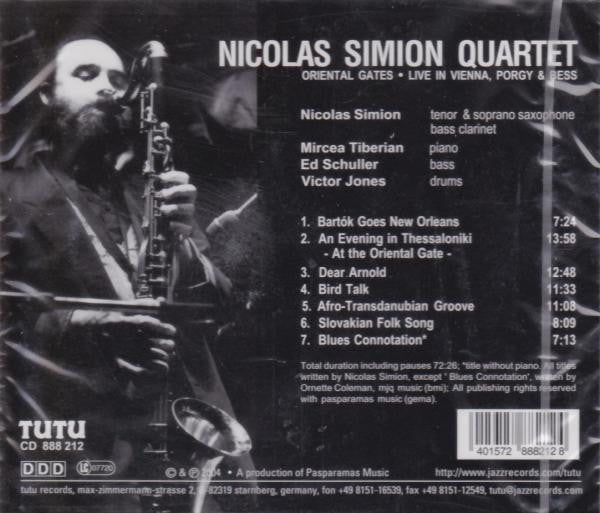 NICOLAS SIMION - ORIENTAL GATES LIVE - TUTU - 888212 - CD – CadNor LTD